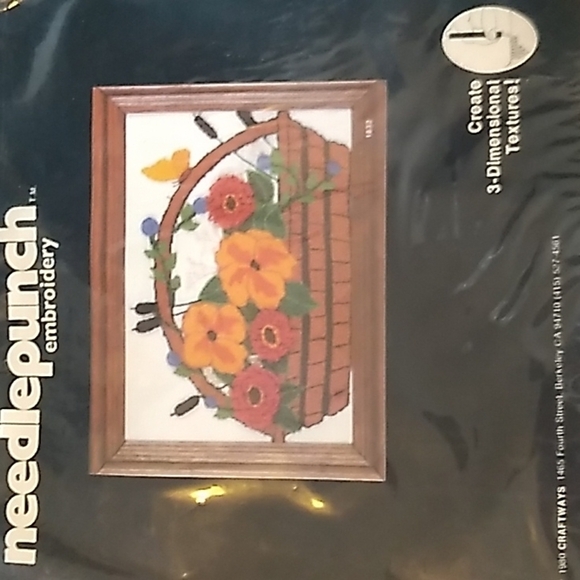 Vintage | Other | Vintage 98s Needlepunch Craft Kit | Poshmark